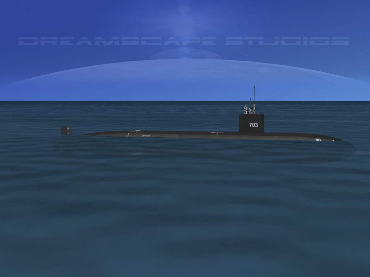 Los Angeles Class USS Boston SSN-703 3D Model by Dreamscape Studios
