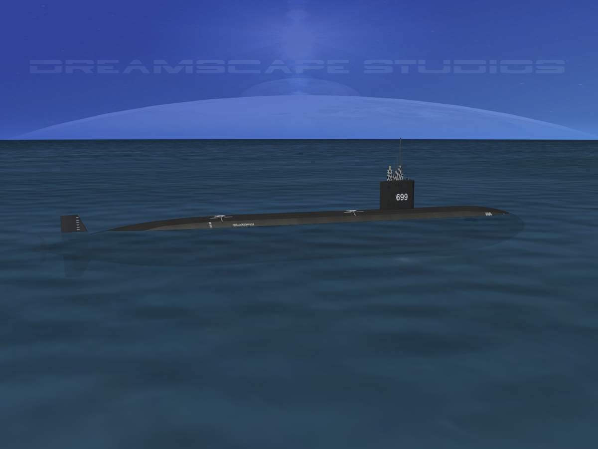 Los Angeles Class USS Jacksonville SSN-699 3D Model by Dreamscape Studios