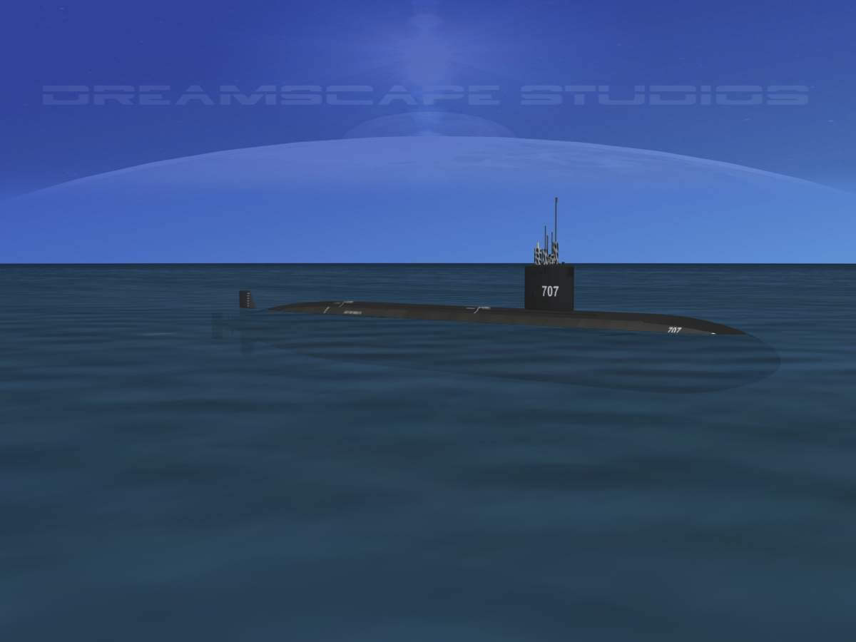Los Angeles Class USS Portsmouth SSN-707 3D Model by Dreamscape Studios