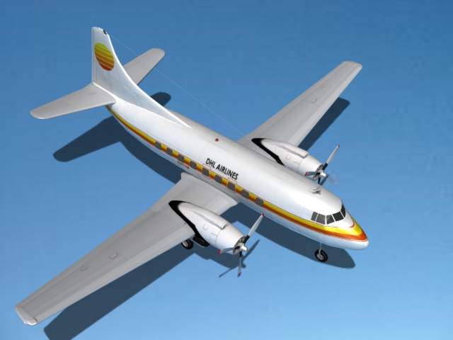 Martin 202 DHL Airlines - 3D Model by Dreamscape Studios