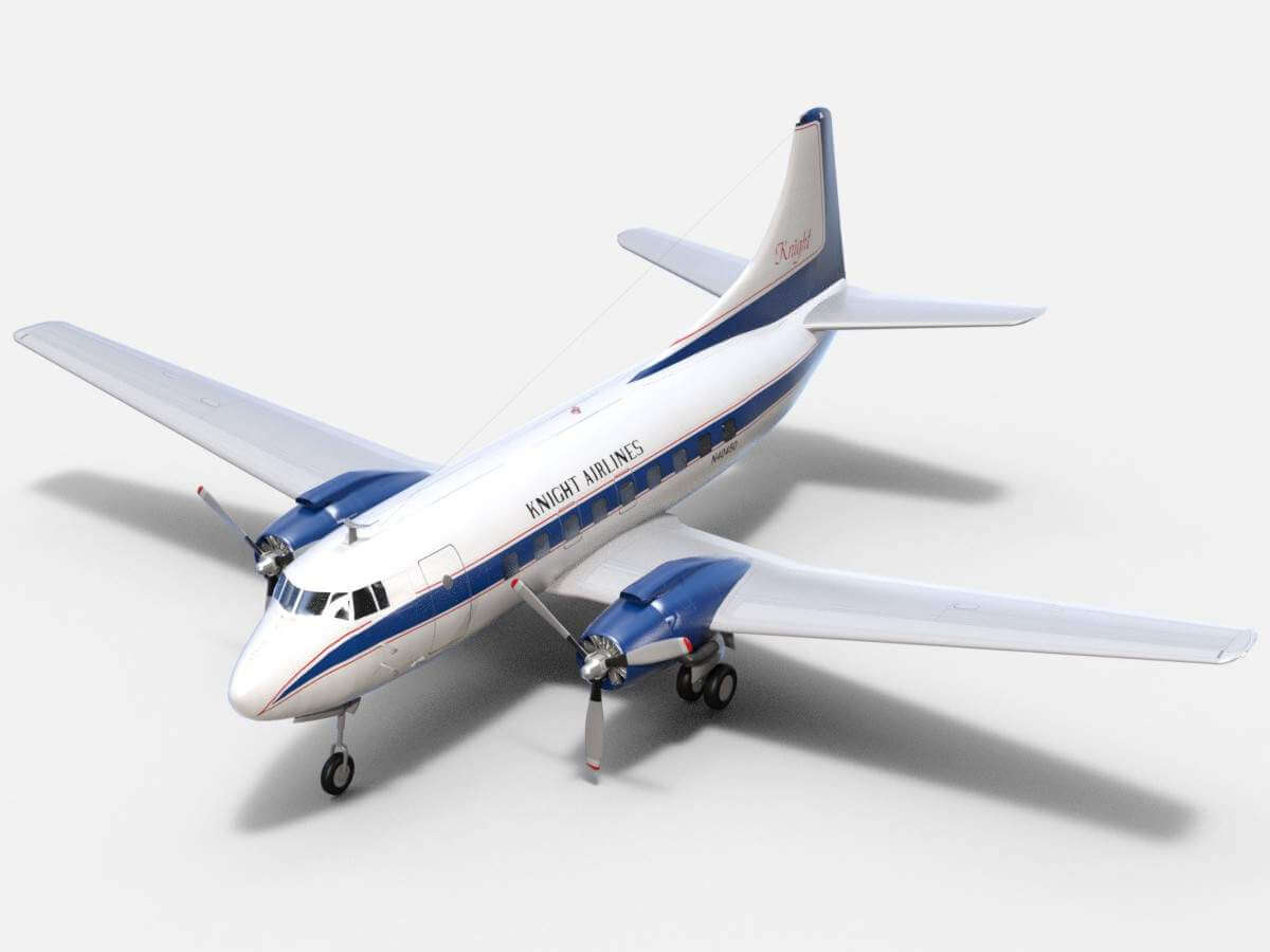 Martin 202 Knight Airlines - 3D Model by Dreamscape Studios