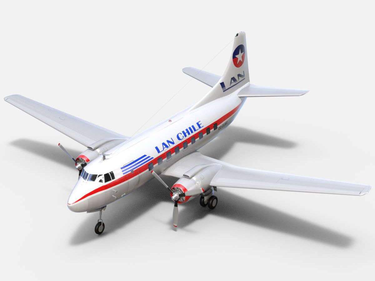 Martin 202 Lan Chile Airlines - 3D Model by Dreamscape Studios