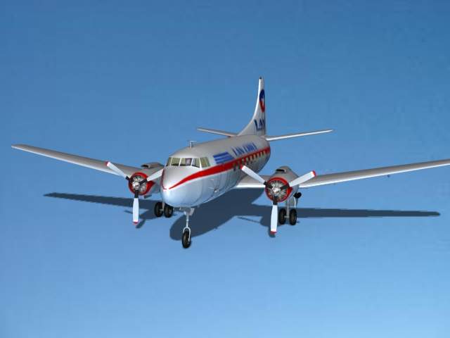 Martin 202 Lan Chile Airlines - 3D Model by Dreamscape Studios