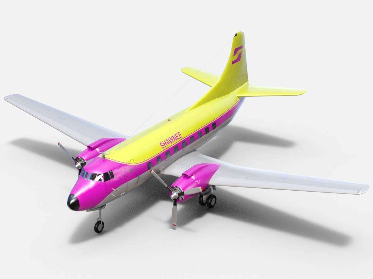 Martin 202 Shawnee Airlines - 3D Model by Dreamscape Studios