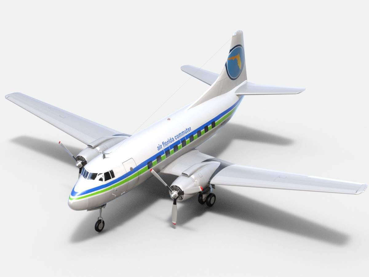 Martin 404 Air Florida Commuter 3D Model
