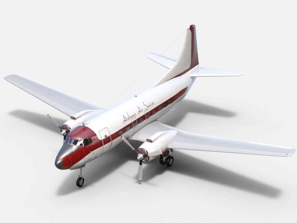 Martin 404 Alabama Air Service - 3D Model by Dreamscape Studios