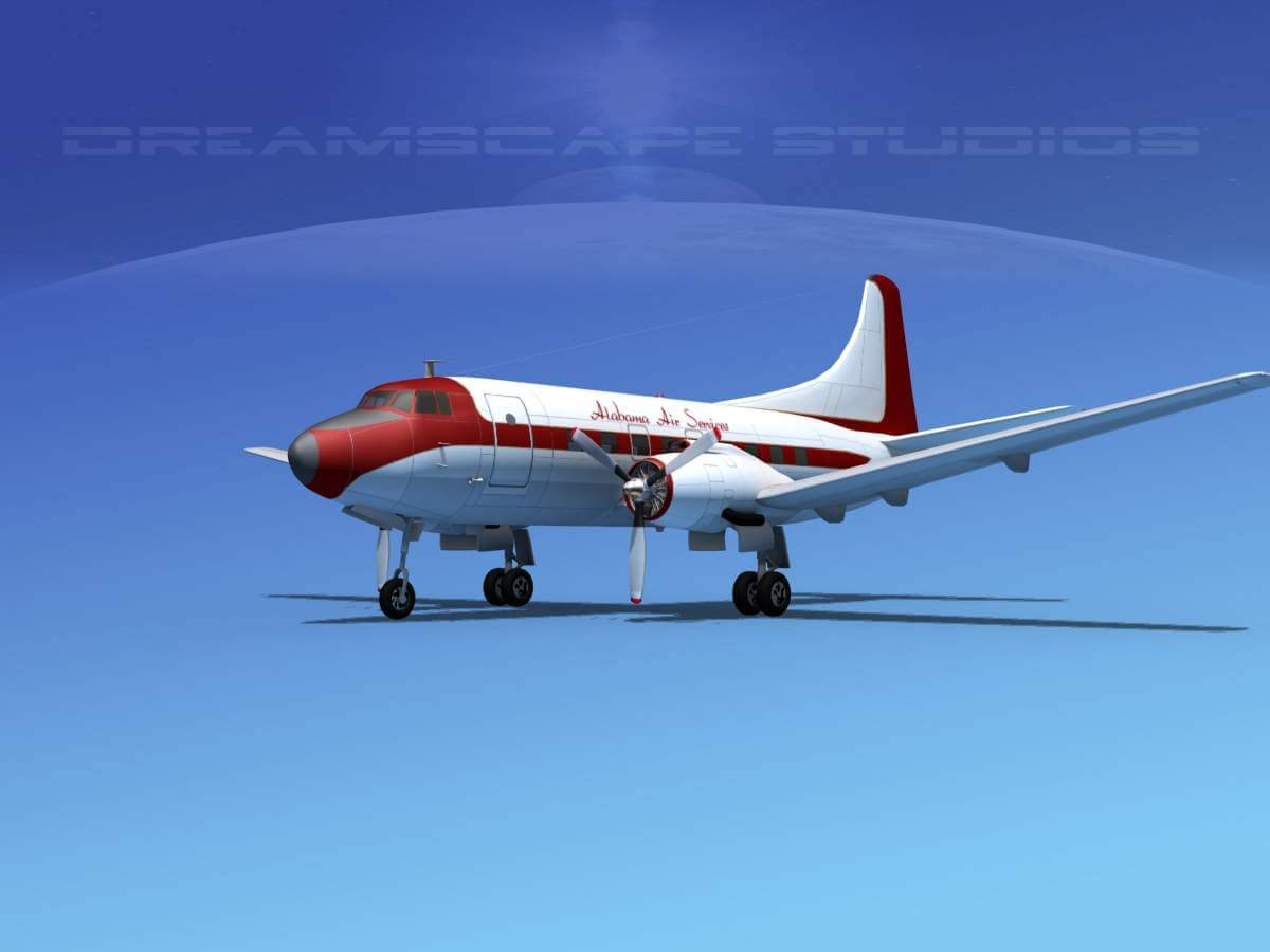 Martin 404 Alabama Air Service - 3D Model by Dreamscape Studios