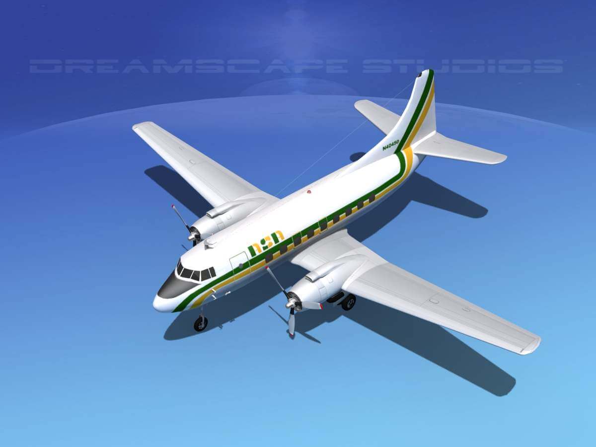 Martin 404 Atlantic Southeast - 3D Model by Dreamscape Studios