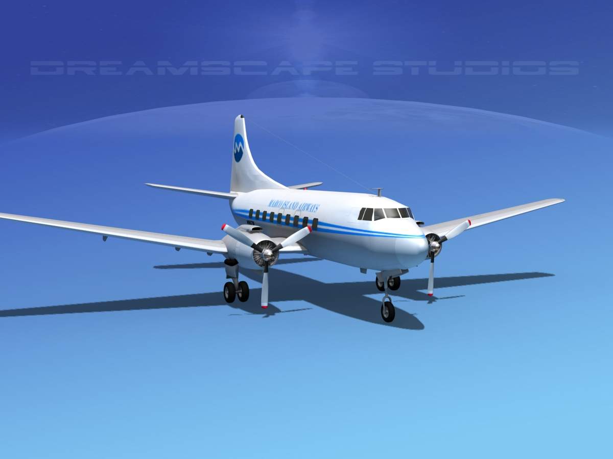 Martin 404 Marco Island Airways - 3D Model by Dreamscape Studios