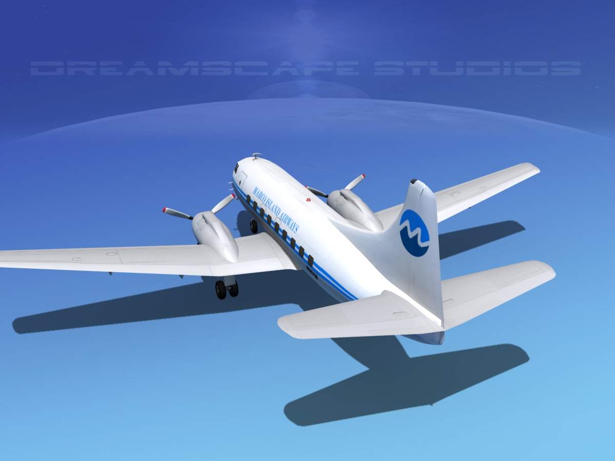 Martin 404 Marco Island Airways - 3D Model by Dreamscape Studios