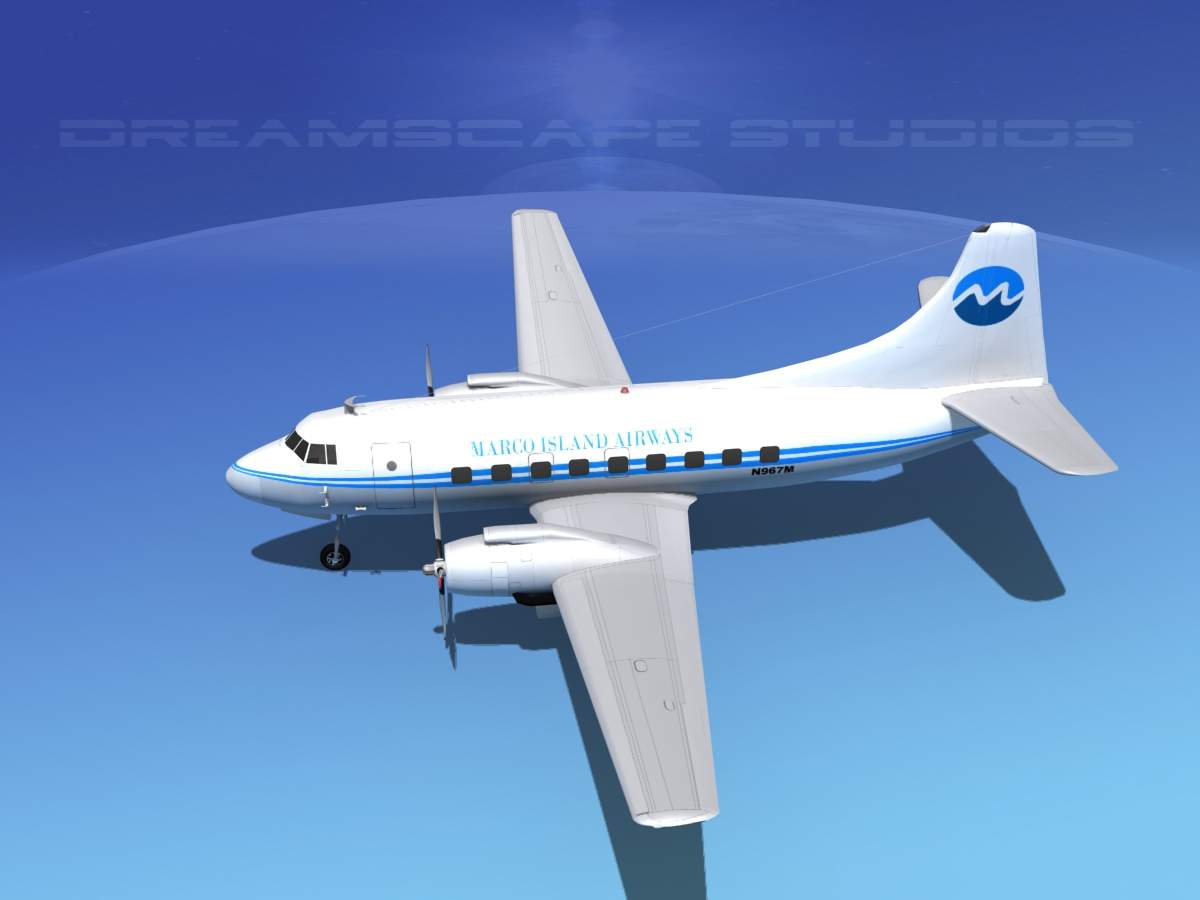 Martin 404 Marco Island Airways - 3D Model by Dreamscape Studios