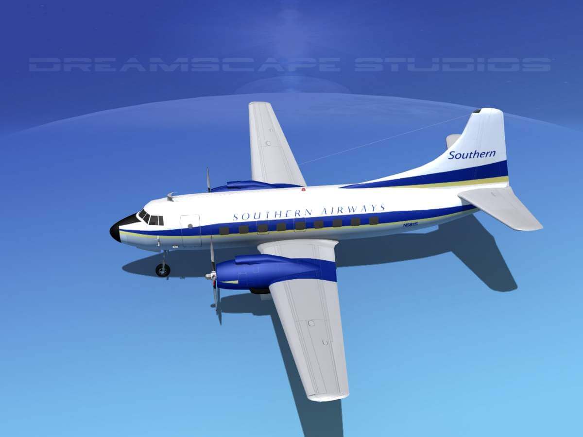 Martin 404 Southern Airways - 3D Model by Dreamscape Studios