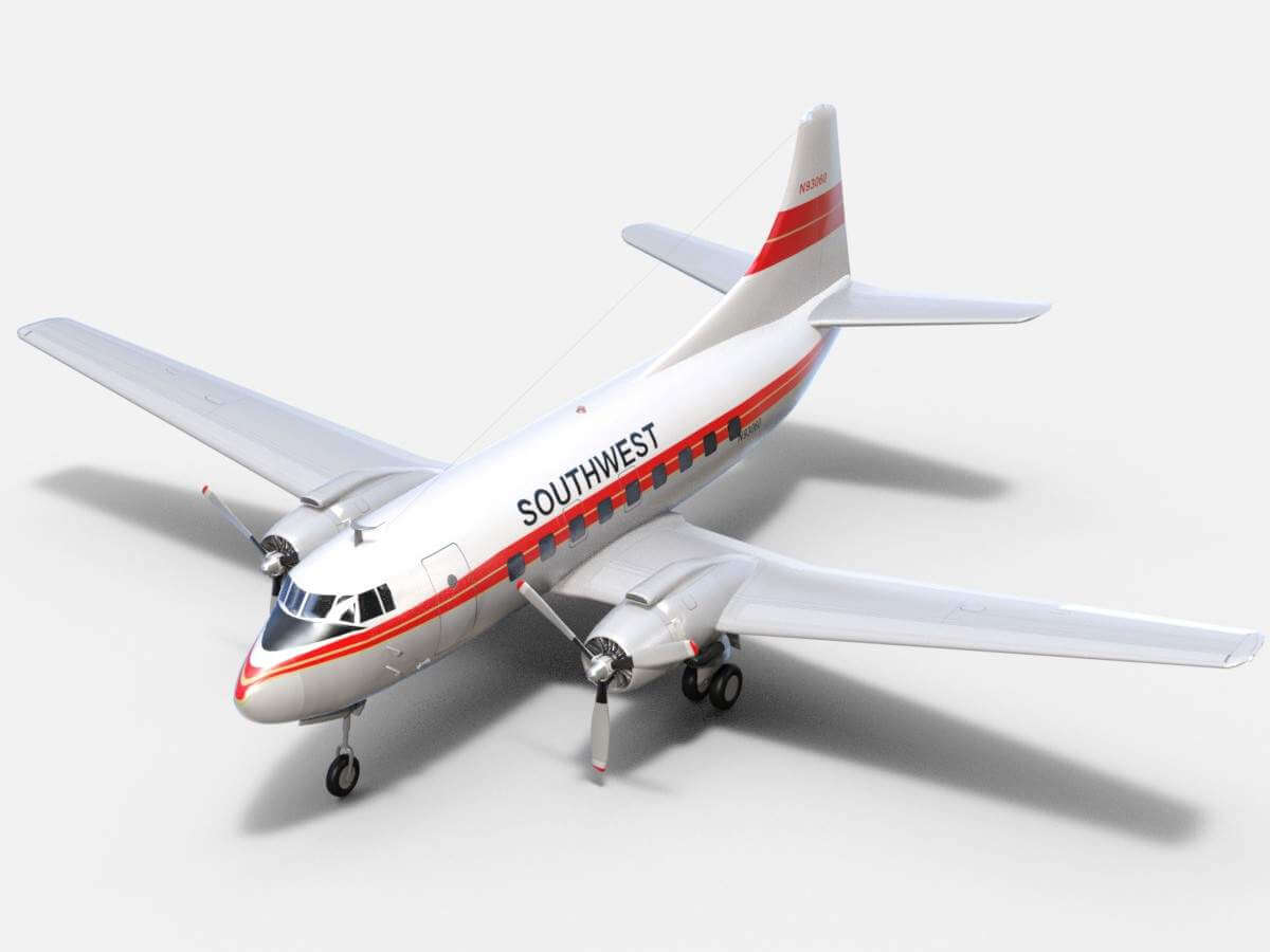 Martin 404 Southwest Airways - 3D Model by Dreamscape Studios