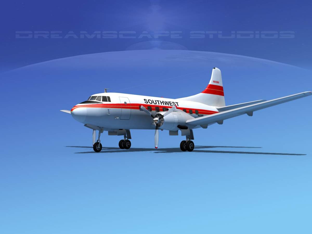 Martin 404 Southwest Airways - 3D Model by Dreamscape Studios