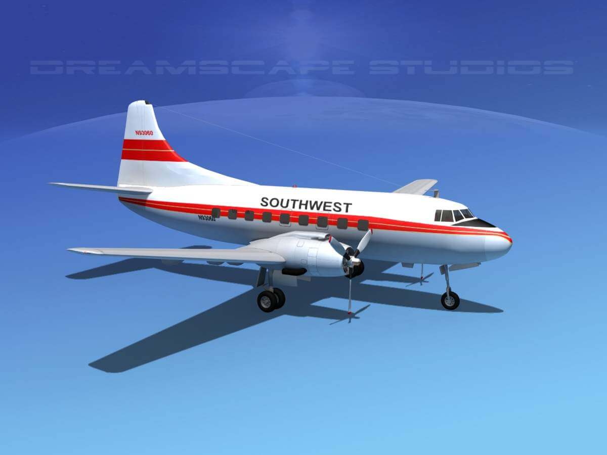 Martin 404 Southwest Airways - 3D Model by Dreamscape Studios