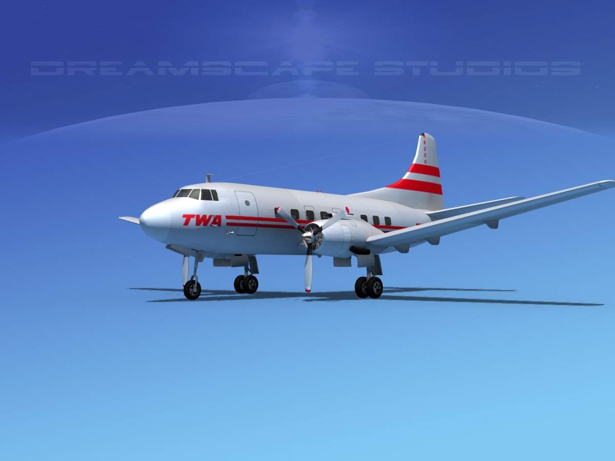 Martin 404 Trans World Airlines - 3D Model by Dreamscape Studios