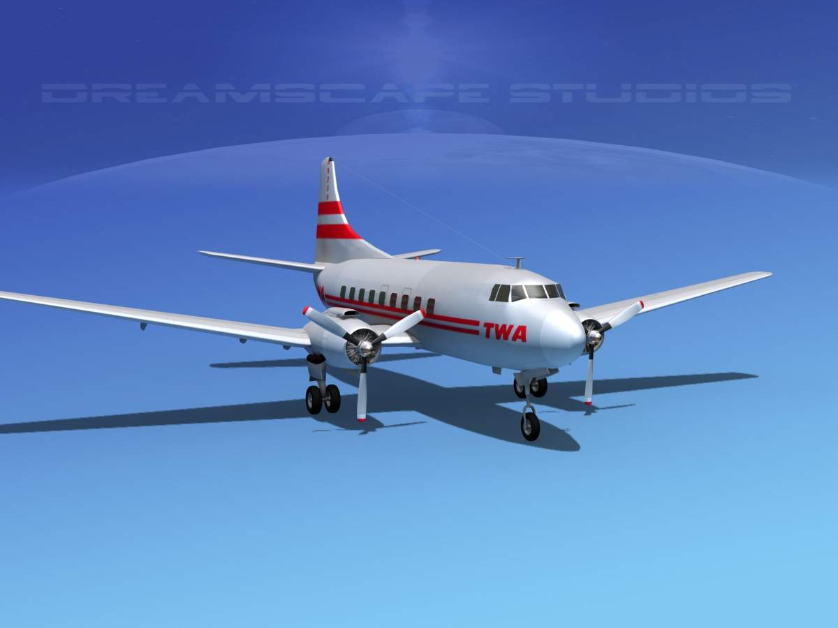 Martin 404 Trans World Airlines - 3D Model by Dreamscape Studios