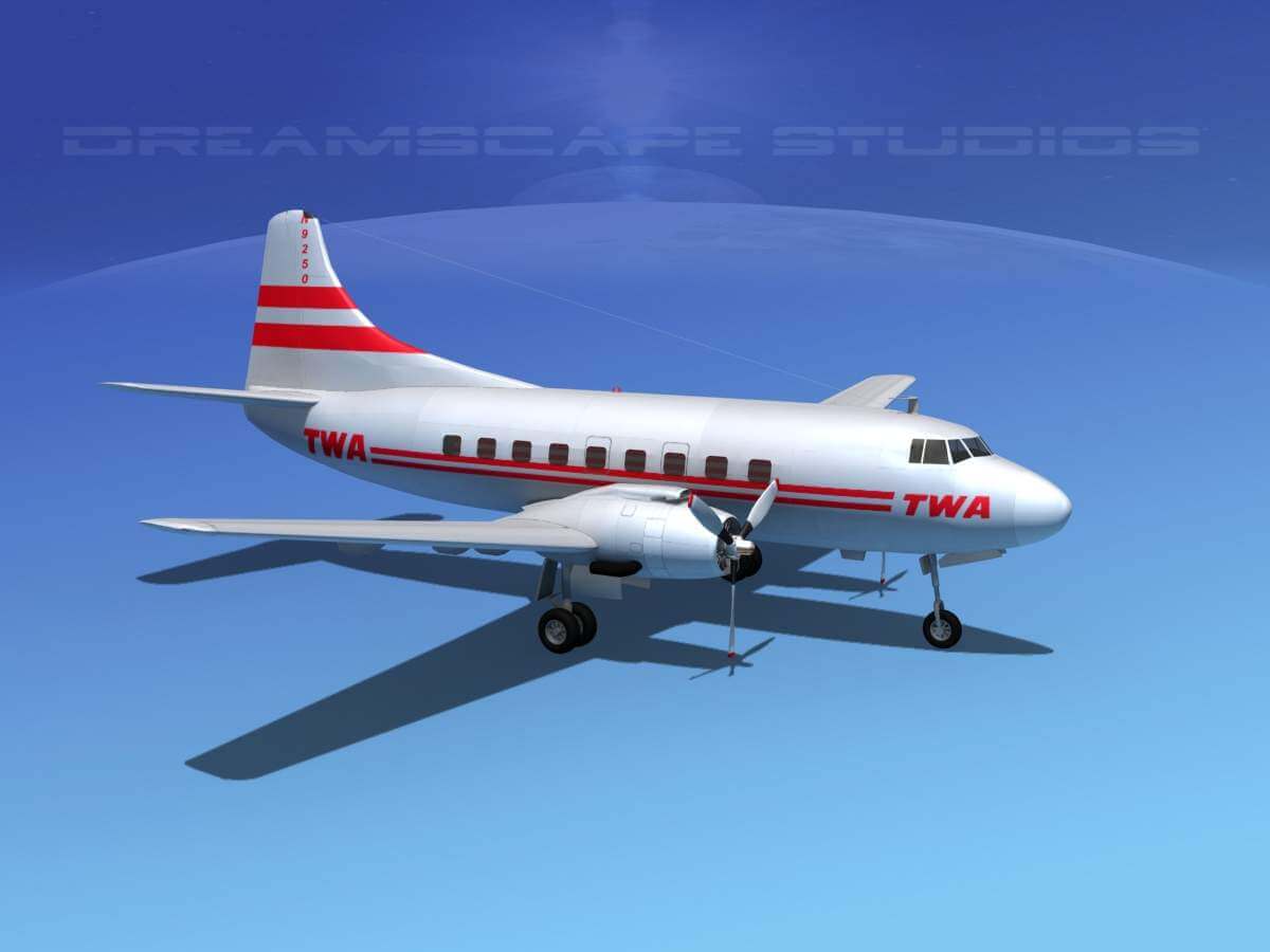 Martin 404 Trans World Airlines - 3D Model by Dreamscape Studios