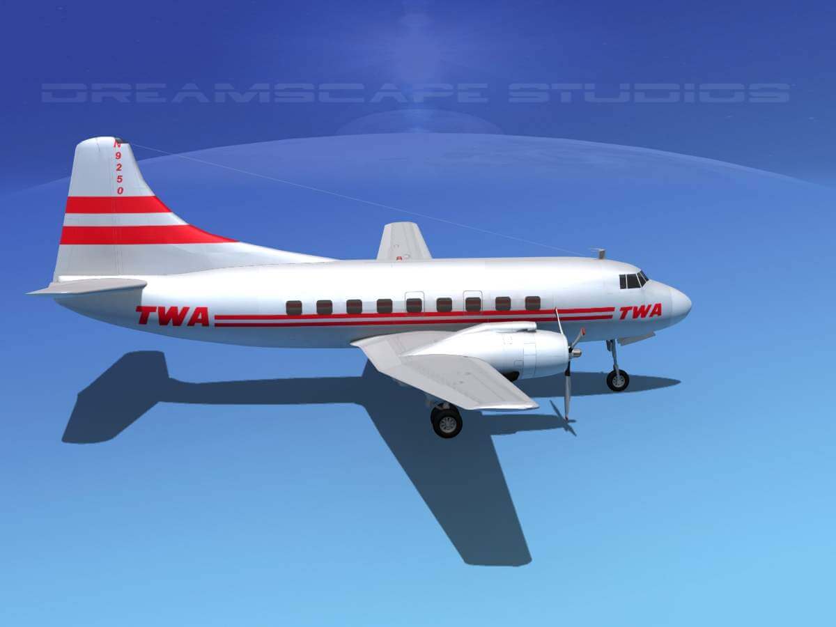 Martin 404 Trans World Airlines - 3D Model by Dreamscape Studios