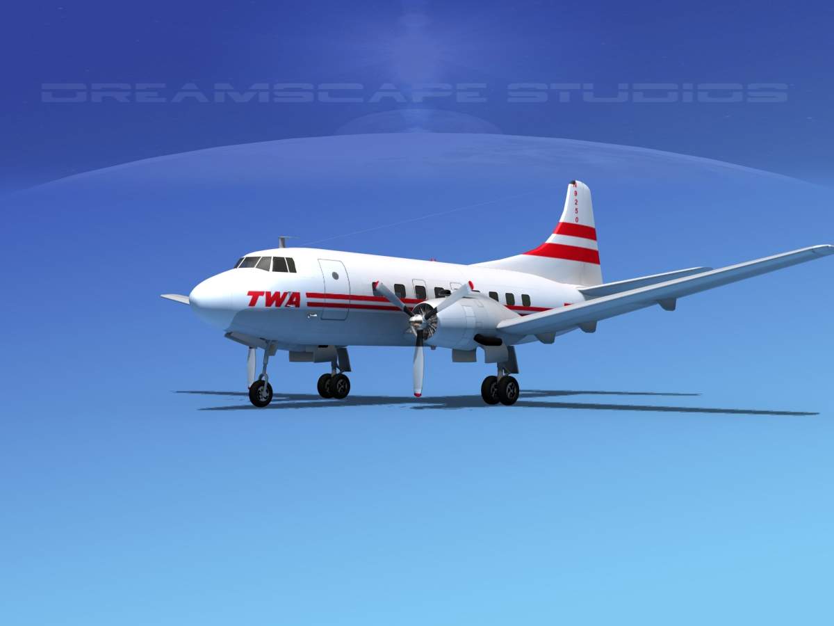 Martin 404 Trans World Airlines - 3D Model by Dreamscape Studios