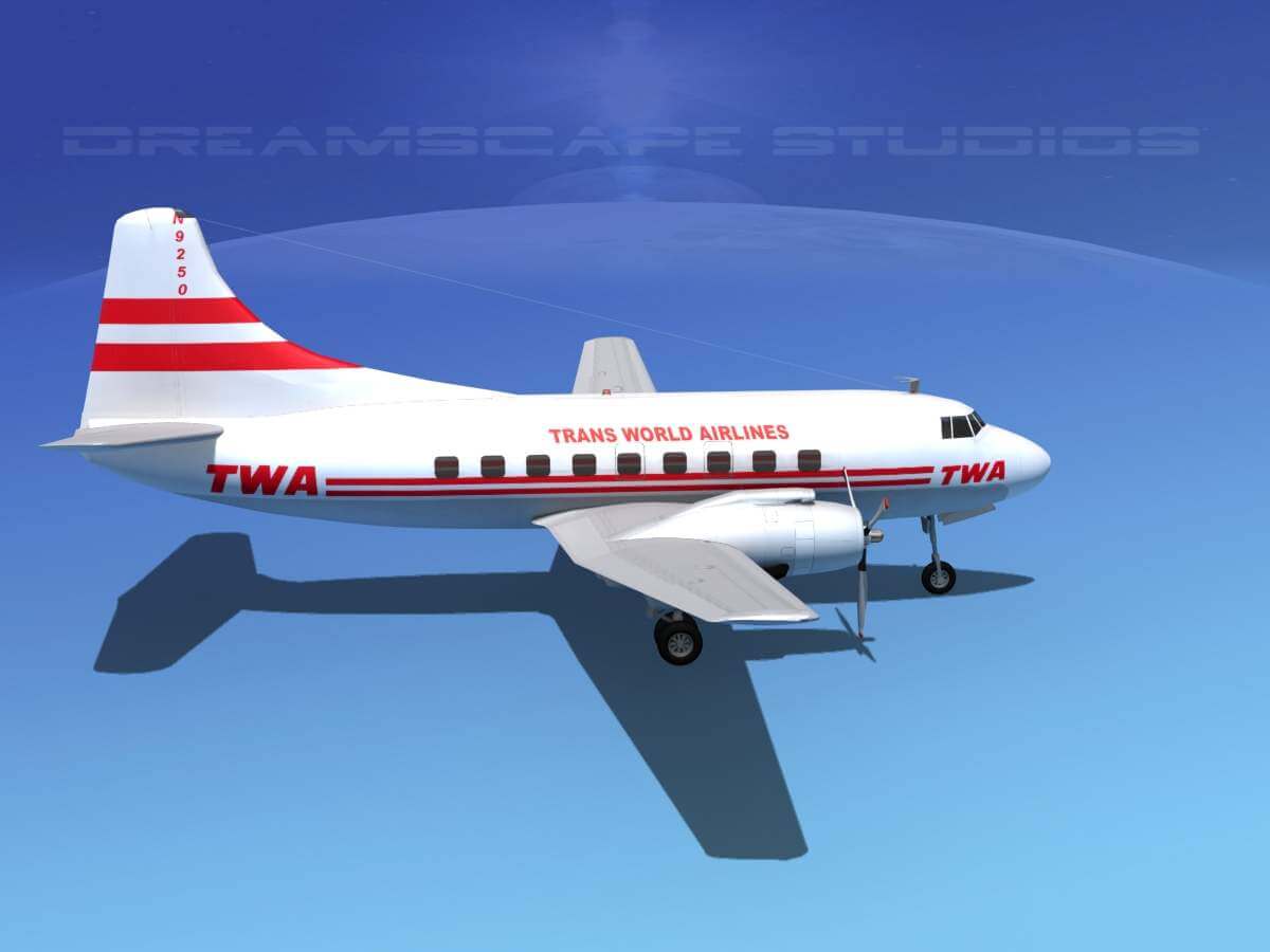 Martin 404 Trans World Airlines - 3D Model by Dreamscape Studios