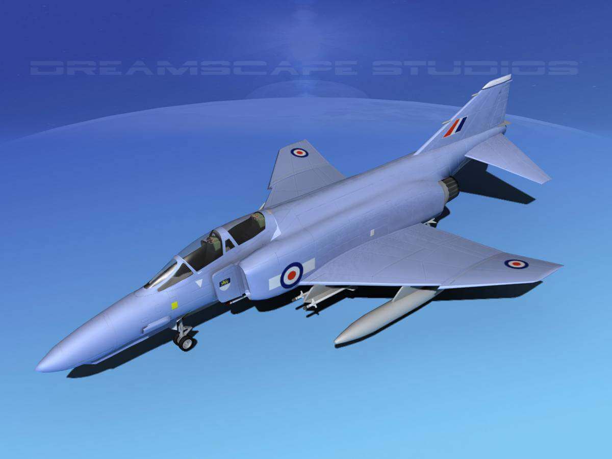 McDonnell Douglas F-4E Phantom II V13 3D Model by Dreamscape Studios