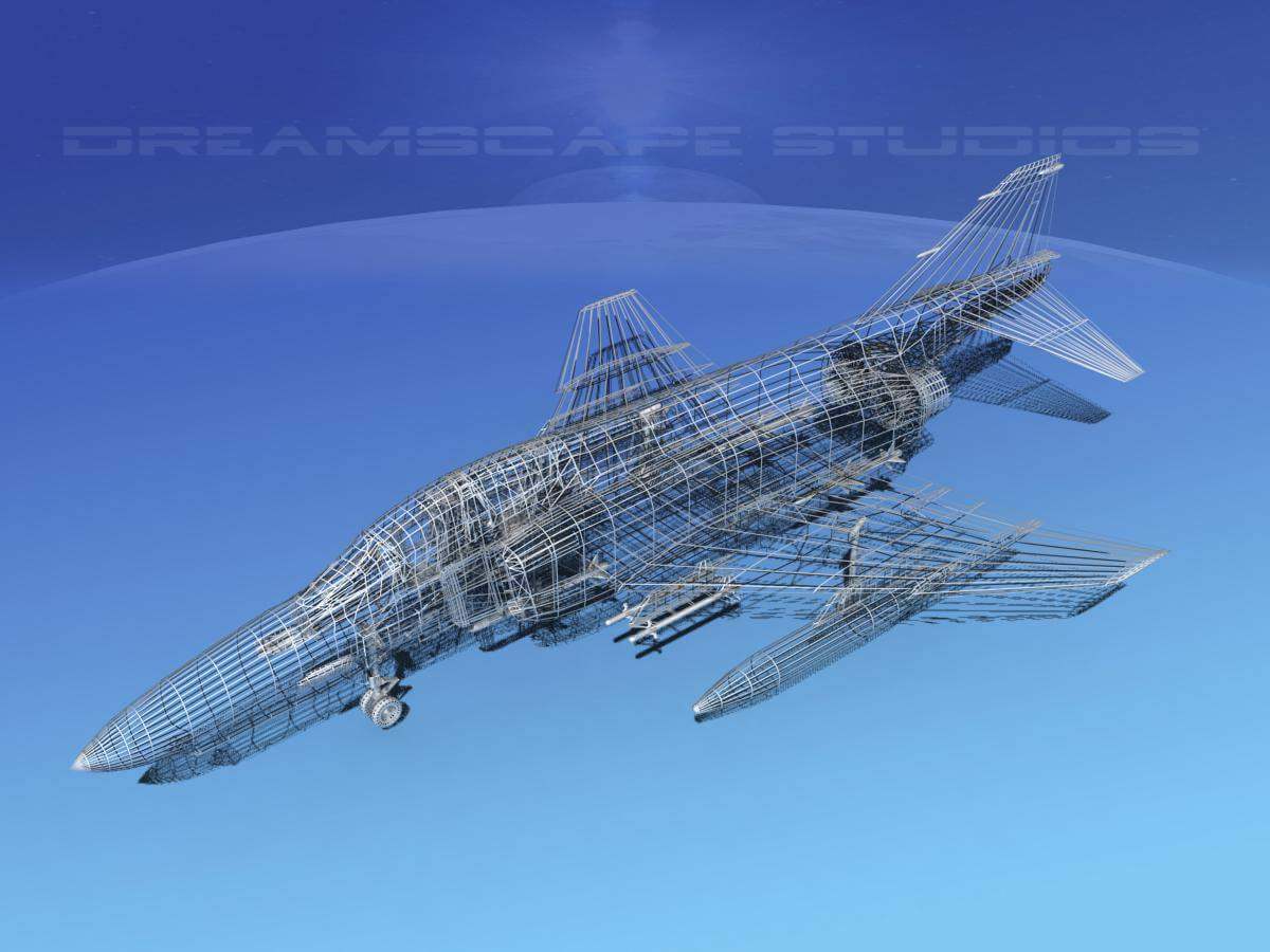 McDonnell Douglas F-4E Phantom II V15 3D Model by Dreamscape Studios