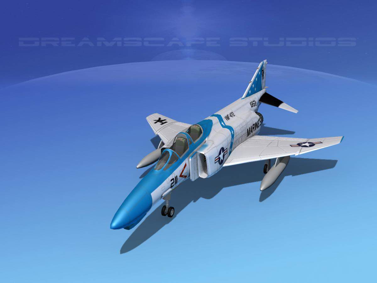 McDonnell Douglas F-4J Phantom II V15 USMC 3D Model by Dreamscape Studios