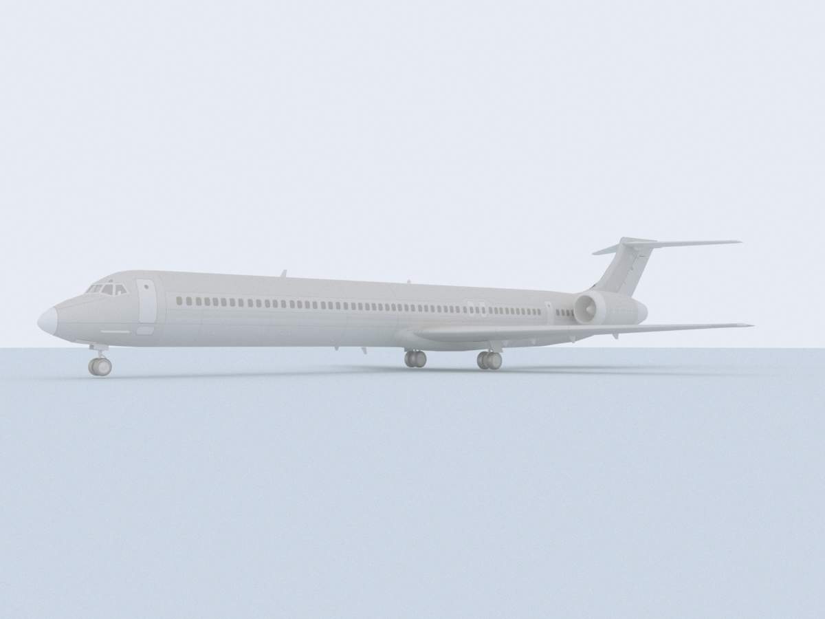 McDonnell Douglas MD-90 Bare Metal 3D Model by Dreamscape Studios