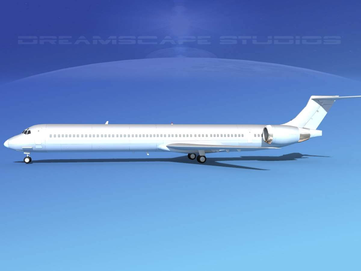 McDonnell Douglas MD-90 Bare Metal 3D Model by Dreamscape Studios