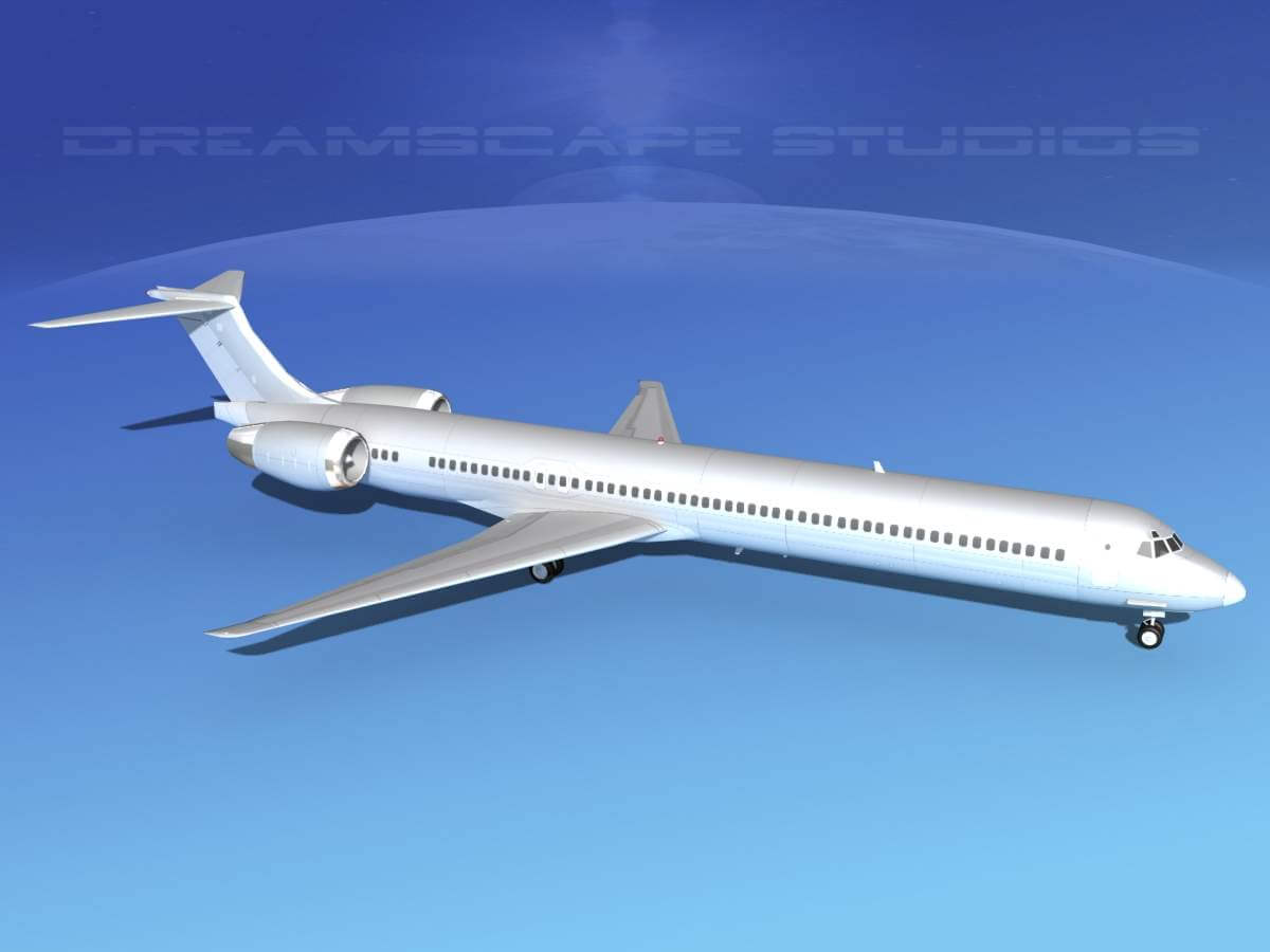 McDonnell Douglas MD-90 Bare Metal 3D Model by Dreamscape Studios