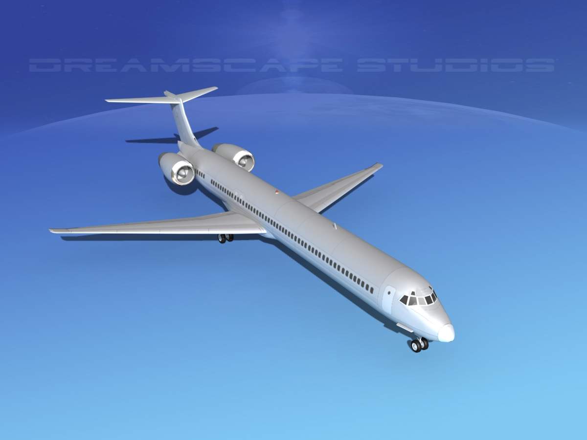 McDonnell Douglas MD-90 Bare Metal 3D Model by Dreamscape Studios