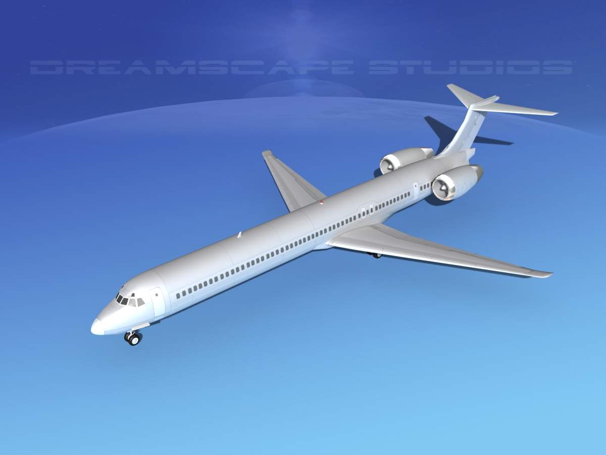 McDonnell Douglas MD-90 Bare Metal 3D Model by Dreamscape Studios
