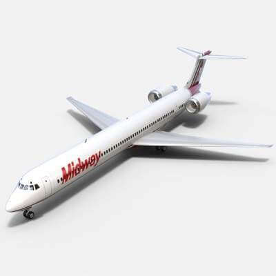 McDonnell Douglas MD-90 Midway 3D Model by Dreamscape Studios