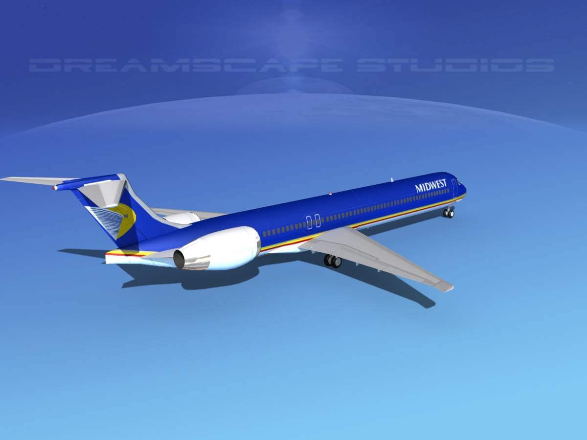 McDonnell Douglas MD-90 Midwest 3D Model by Dreamscape Studios