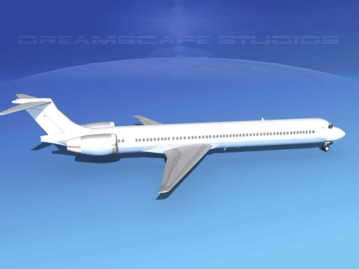McDonnell Douglas MD-90 Unmarked 3D Model by Dreamscape Studios