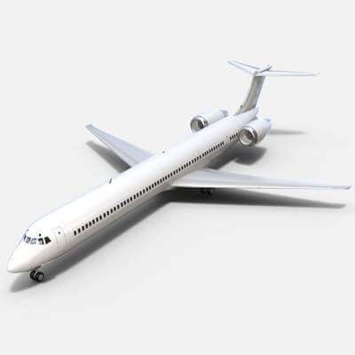 McDonnell Douglas MD-90 Unmarked 3D Model by Dreamscape Studios