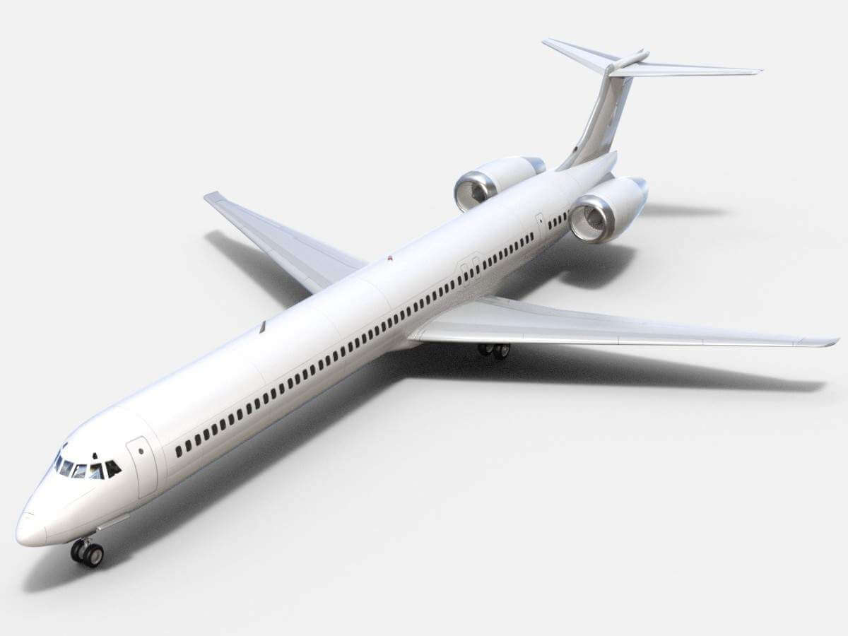 McDonnell Douglas MD-90 Unmarked 3D Model by Dreamscape Studios