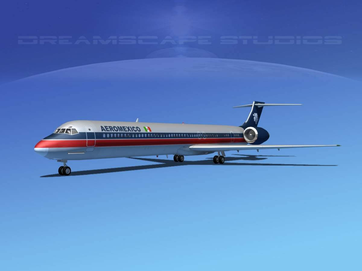 McDonnell Douglas MD80 AeroMexico - 3D Model by Dreamscape Studios