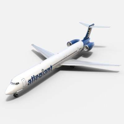 McDonnell Douglas MD80 Allegiant - 3D Model by Dreamscape Studios