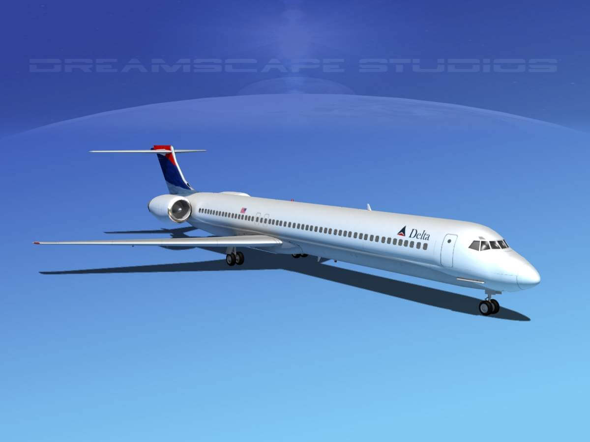 McDonnell Douglas MD80 Delta - 3D Model by Dreamscape Studios
