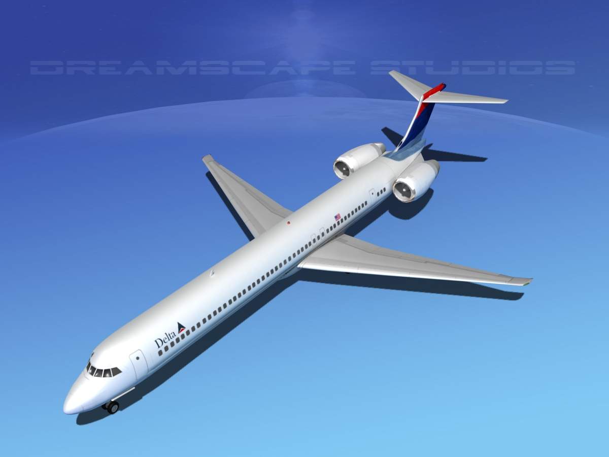 McDonnell Douglas MD80 Delta - 3D Model by Dreamscape Studios