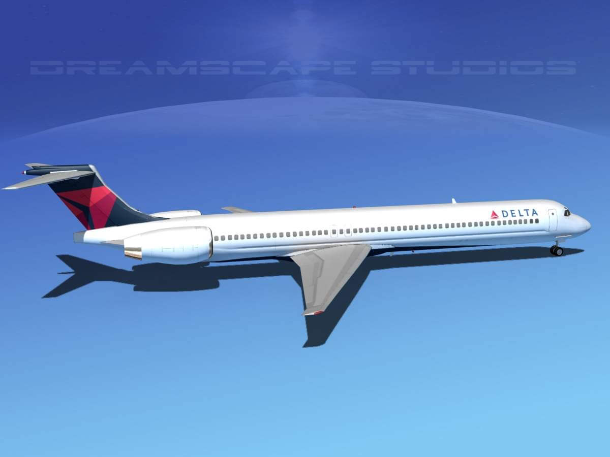 McDonnell Douglas MD80 Delta - 3D Model by Dreamscape Studios