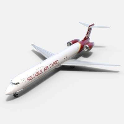 McDonnell Douglas MD80 Reliable Air Cargo - 3D Model by Dreamscape Studios