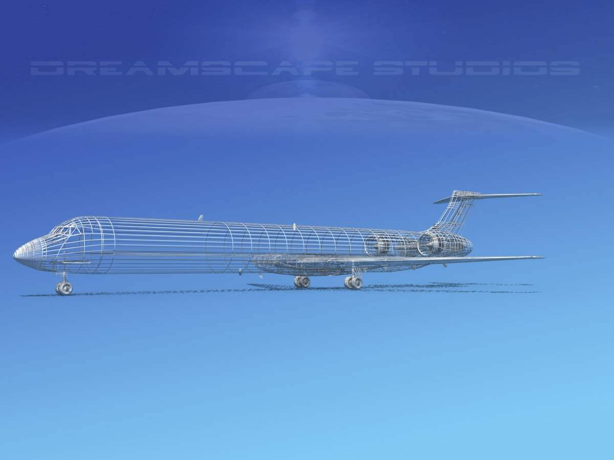 McDonnell Douglas MD80 SAS Snowflake - 3D Model by Dreamscape Studios