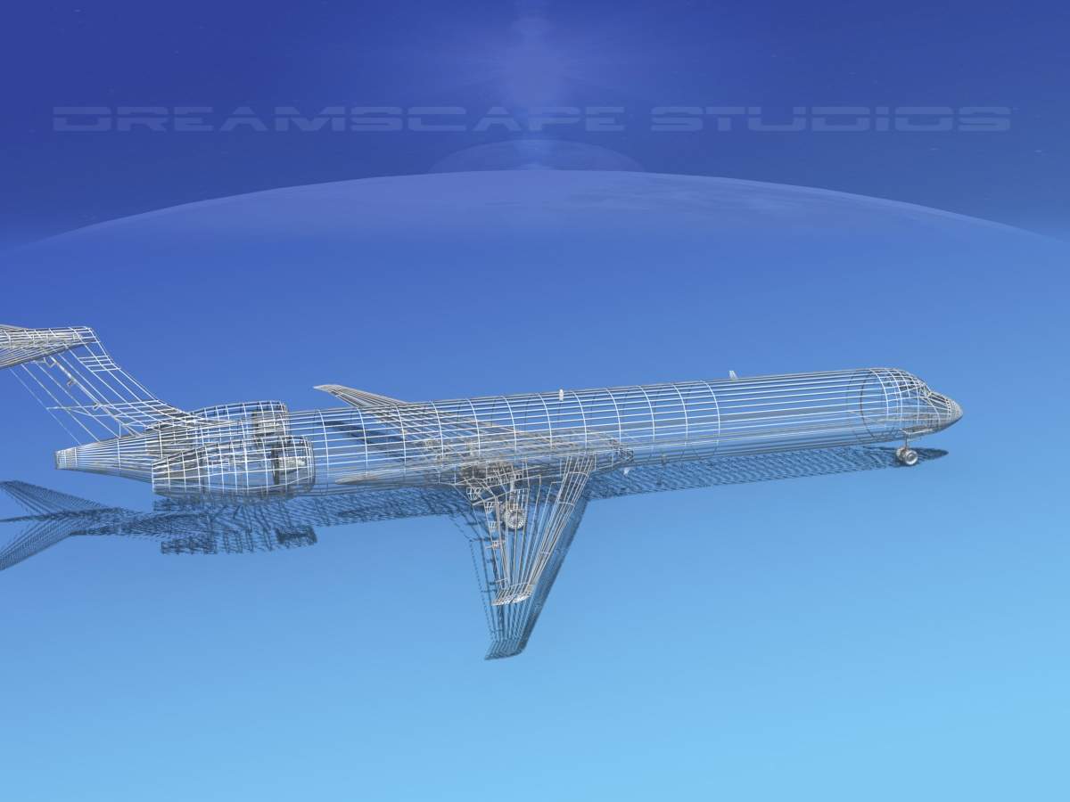 McDonnell Douglas MD80 SAS Snowflake - 3D Model by Dreamscape Studios