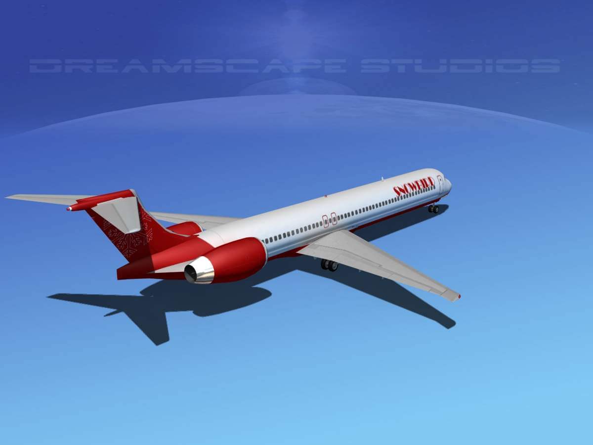 McDonnell Douglas MD80 Snowbird - 3D Model by Dreamscape Studios