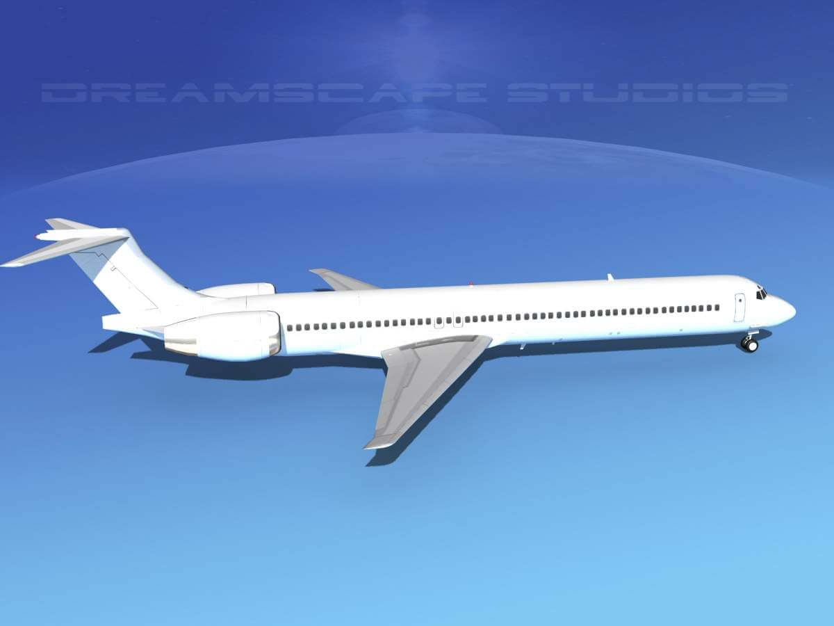 McDonnell Douglas MD83 Unmarked - 3D Model by Dreamscape Studios
