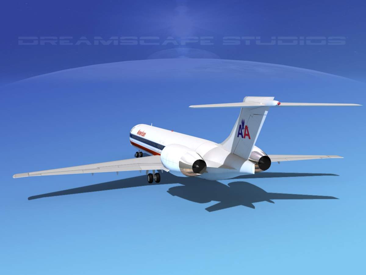 McDonnell Douglas MD87 American Airlines - 3D Model by Dreamscape Studios