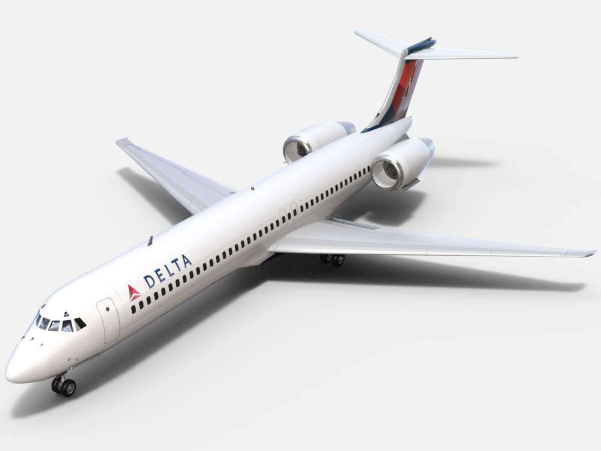 McDonnell Douglas MD87 Delta Airlines - 3D Model by Dreamscape Studios
